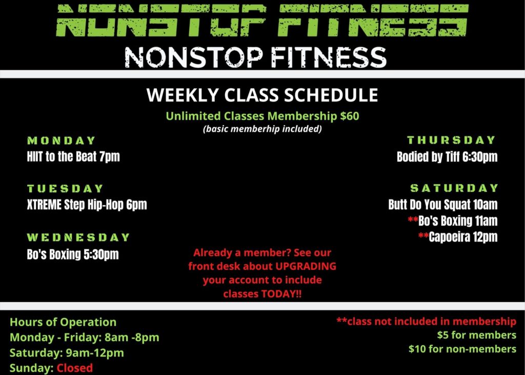 Gym Class | Workout Classes Near me | Nonstop Fitness